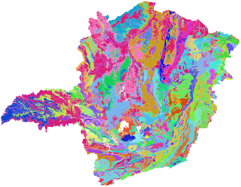 Mapa geológico de Minas Gerais